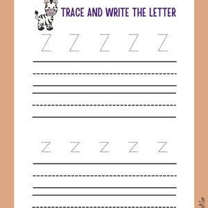 PRINTABLE A-Z Tracing Zip File Digital Download Traceable Printable ...