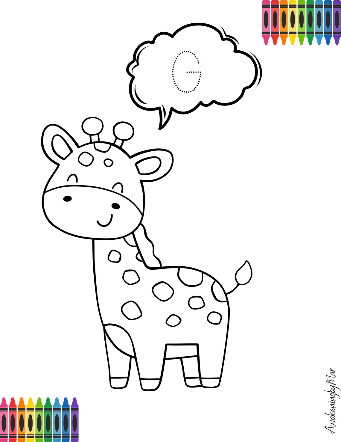 Printable Coloring ALPHABET ZOO PRINTABLE Zoo Download Coloring Animals ...