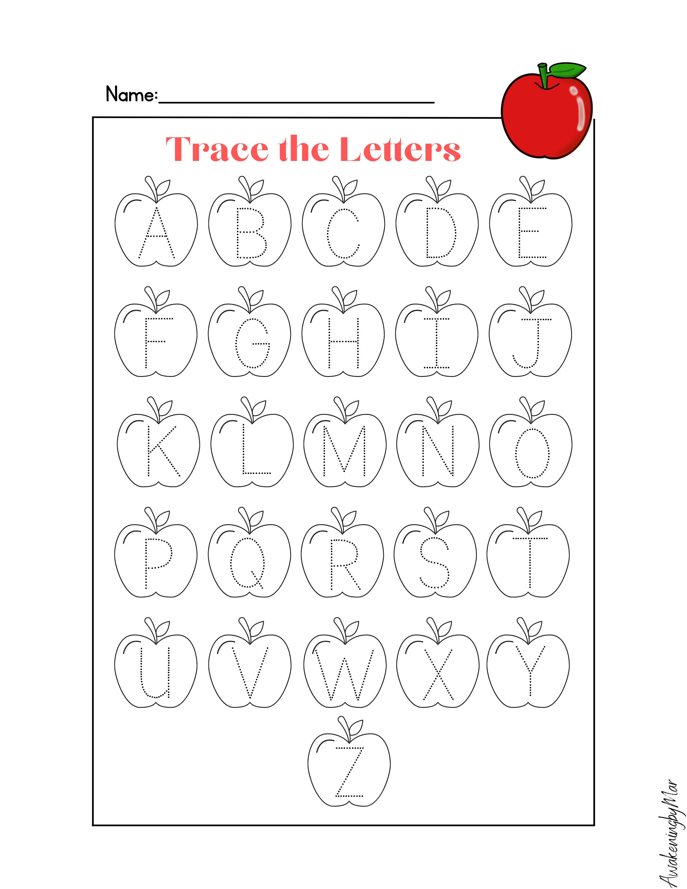 DIGITAL Vowel Tracing Printable Download Vowel Tracing Digital ...