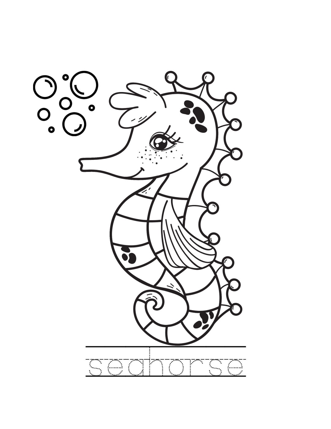 Water Friends Coloring Digital and Printable Pdf Zip Files Kids ...