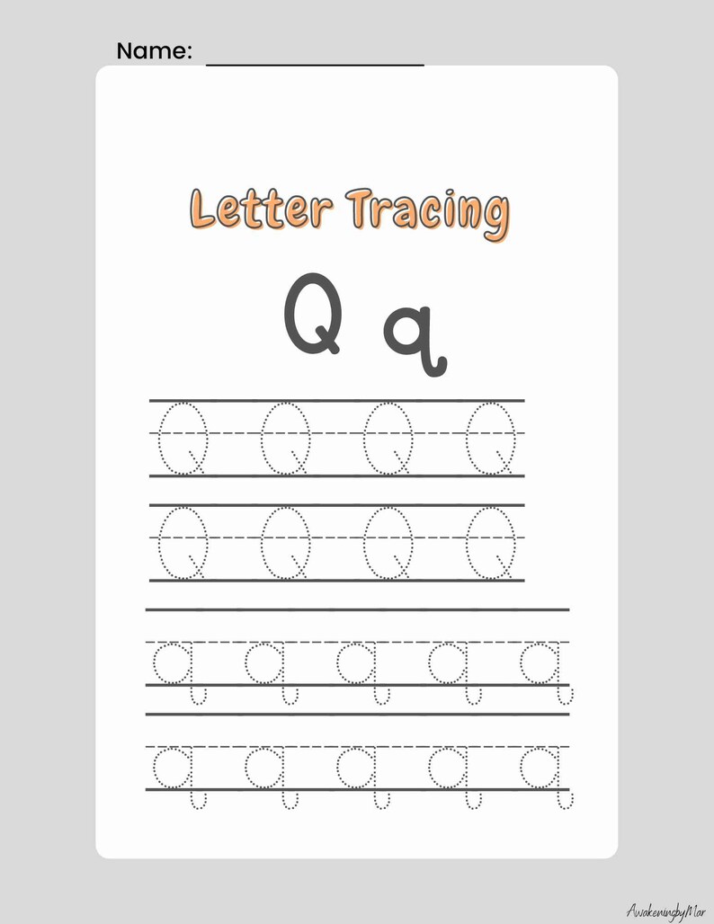 DIGITAL Alphabet Tracing Download Worksheets Zip Pdf Digital File ...