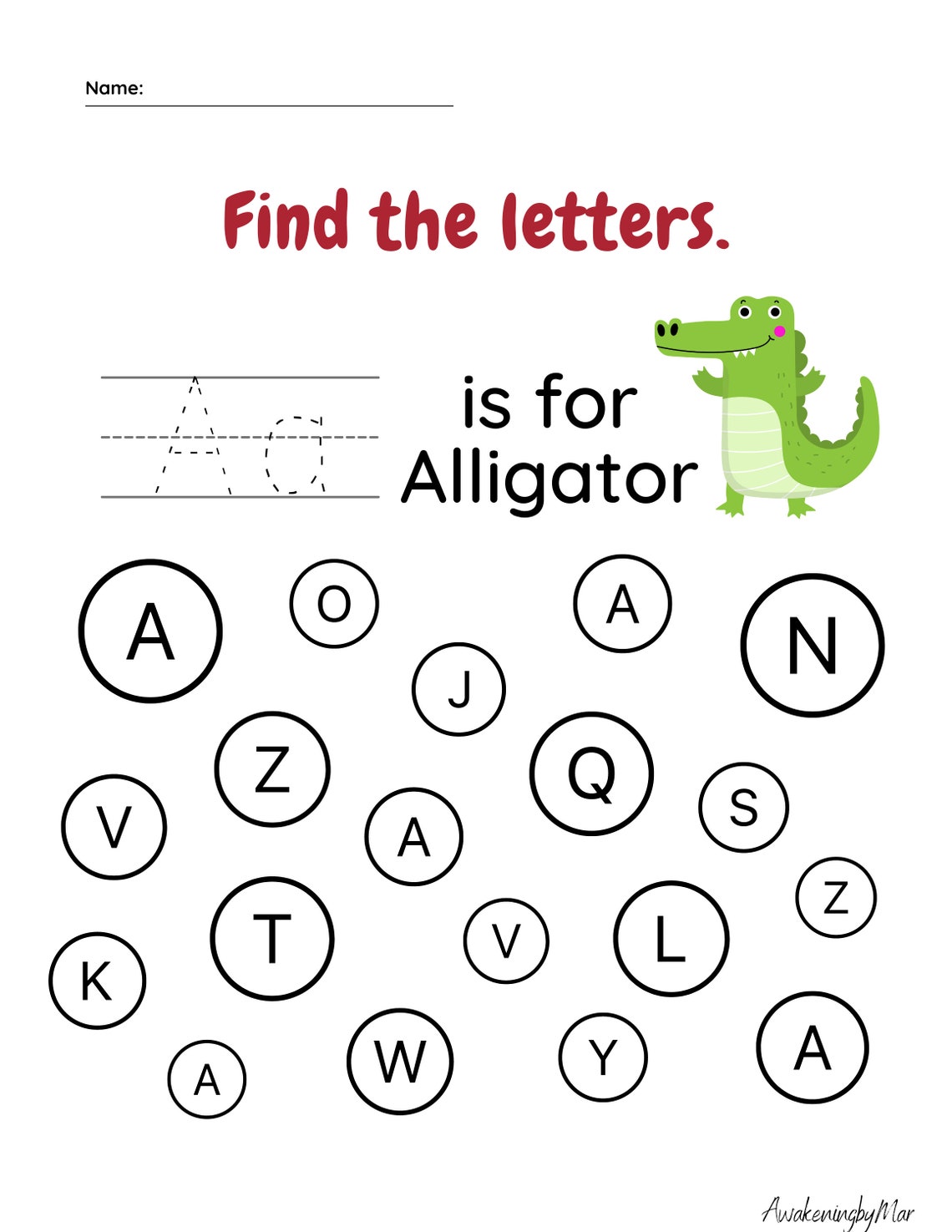 Trace Letters & Find Letters Traceable ABC Digital Letters Kids ...