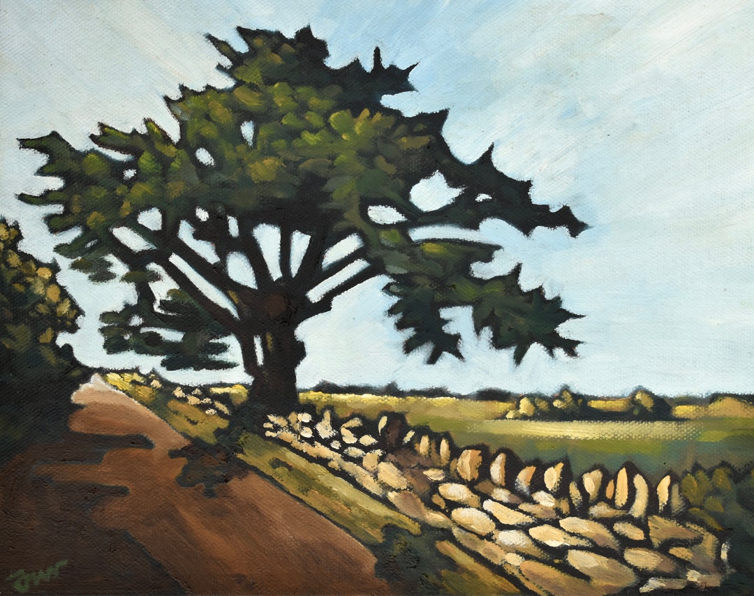 Summer Cedar 8x10 Oil Painting on Board - Etsy