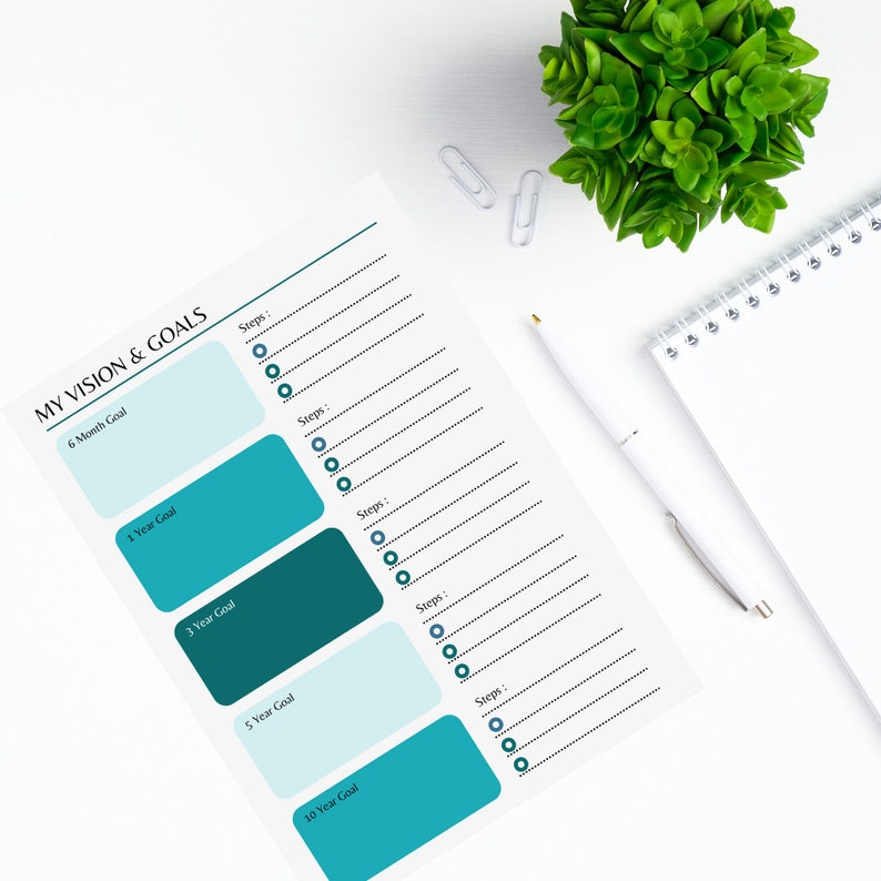 Printable Goals Planner Short Term Goal Planner Printable - Etsy