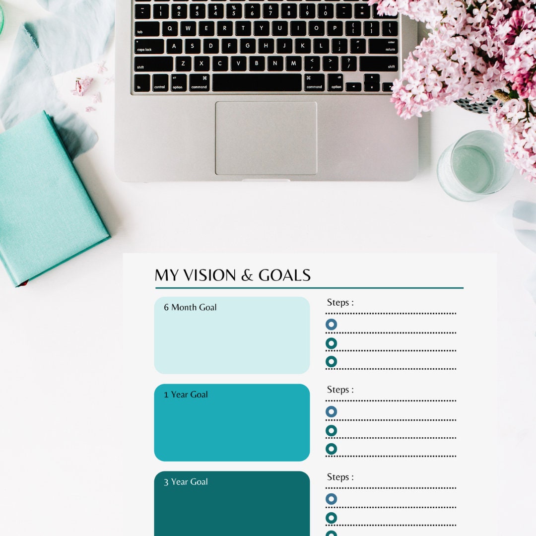 Printable Goals Planner Short Term Goal Planner Printable Etsy