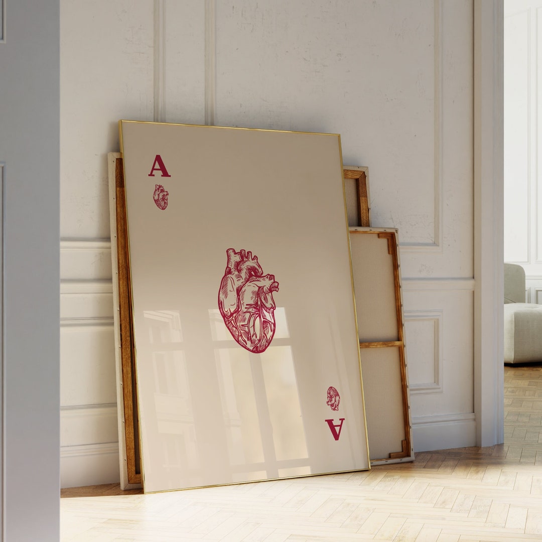 Playing Card Poster, Poker Themed Wall Art, Casino Decor, Game Room ...