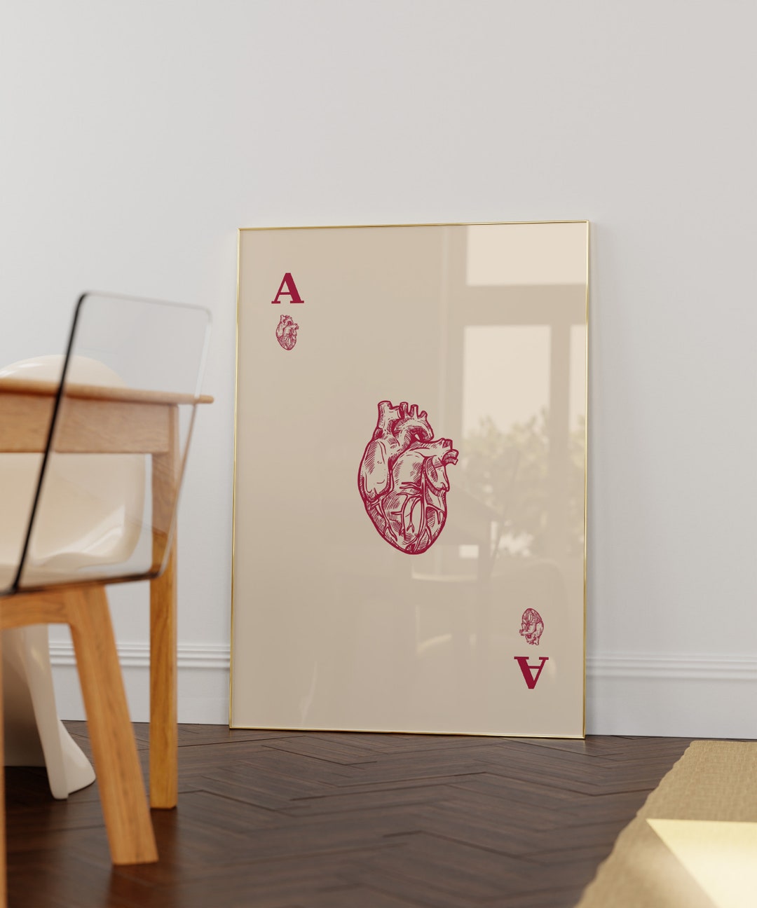 Playing Card Poster Poker Themed Wall Art Casino Decor Game - Etsy