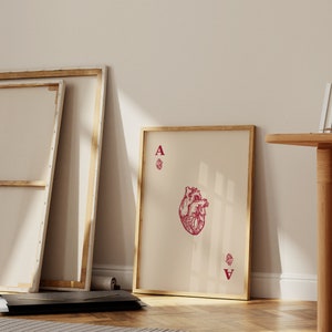 Playing Card Poster, Poker Themed Wall Art, Casino Decor, Game Room ...