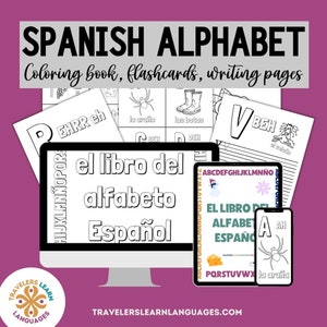 Alphabet in Spanish: Spanish Alphabet Coloring Book for Kids, Printable ...