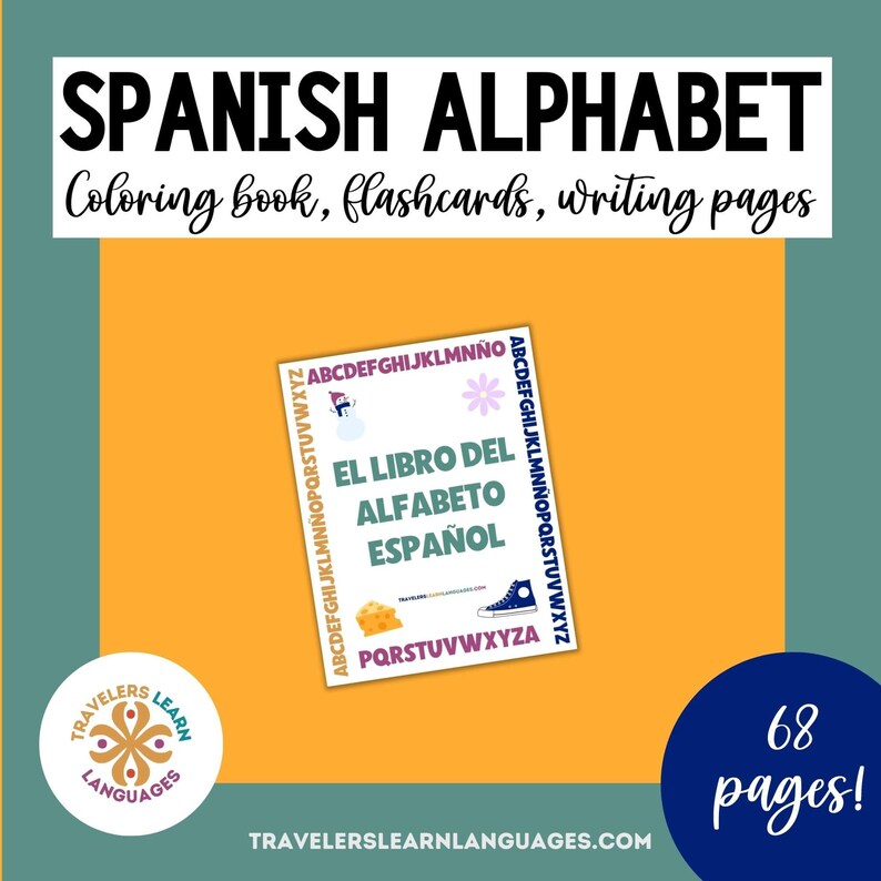 Alphabet in Spanish: Spanish Alphabet Coloring Book for Kids, Printable ...