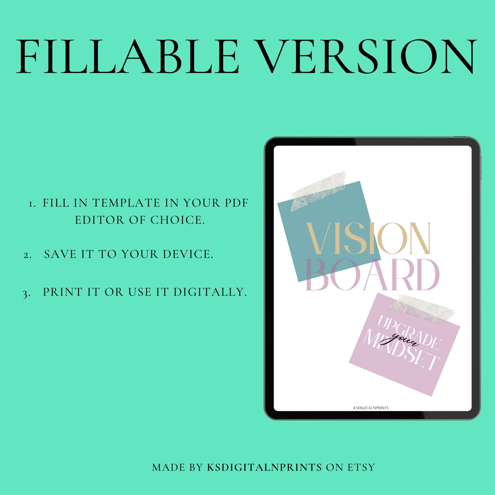 Vision Board Kit, Mood Board, Manifestation Kit, Reality Kit, Printable ...