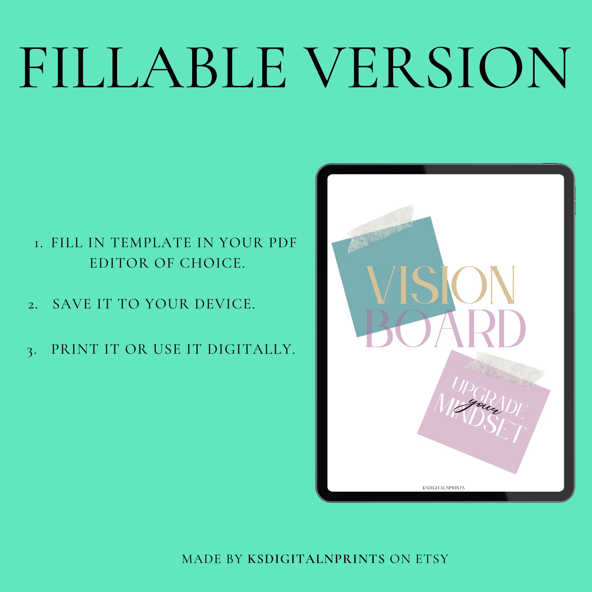 Vision Board Kit, Mood Board, Manifestation Kit, Reality Kit, Printable ...