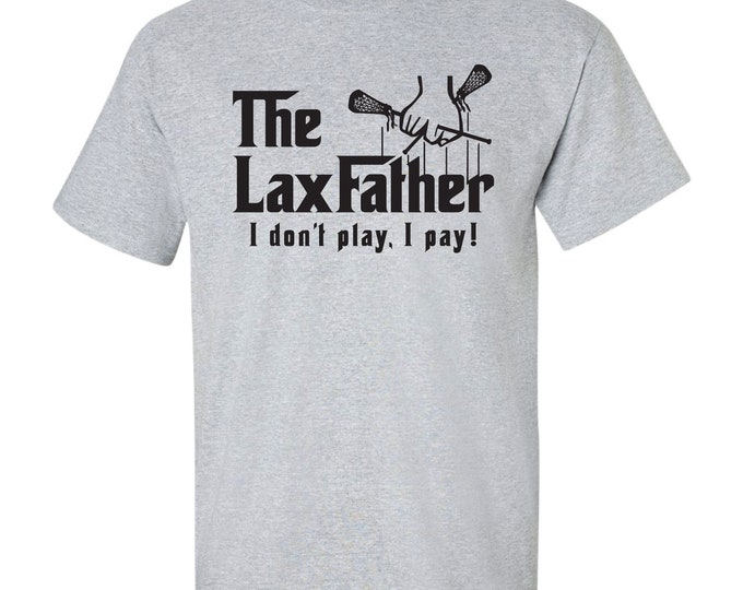 Lax Father Sport Grey Lacrosse Dad Short Sleeve T-shirt - Etsy