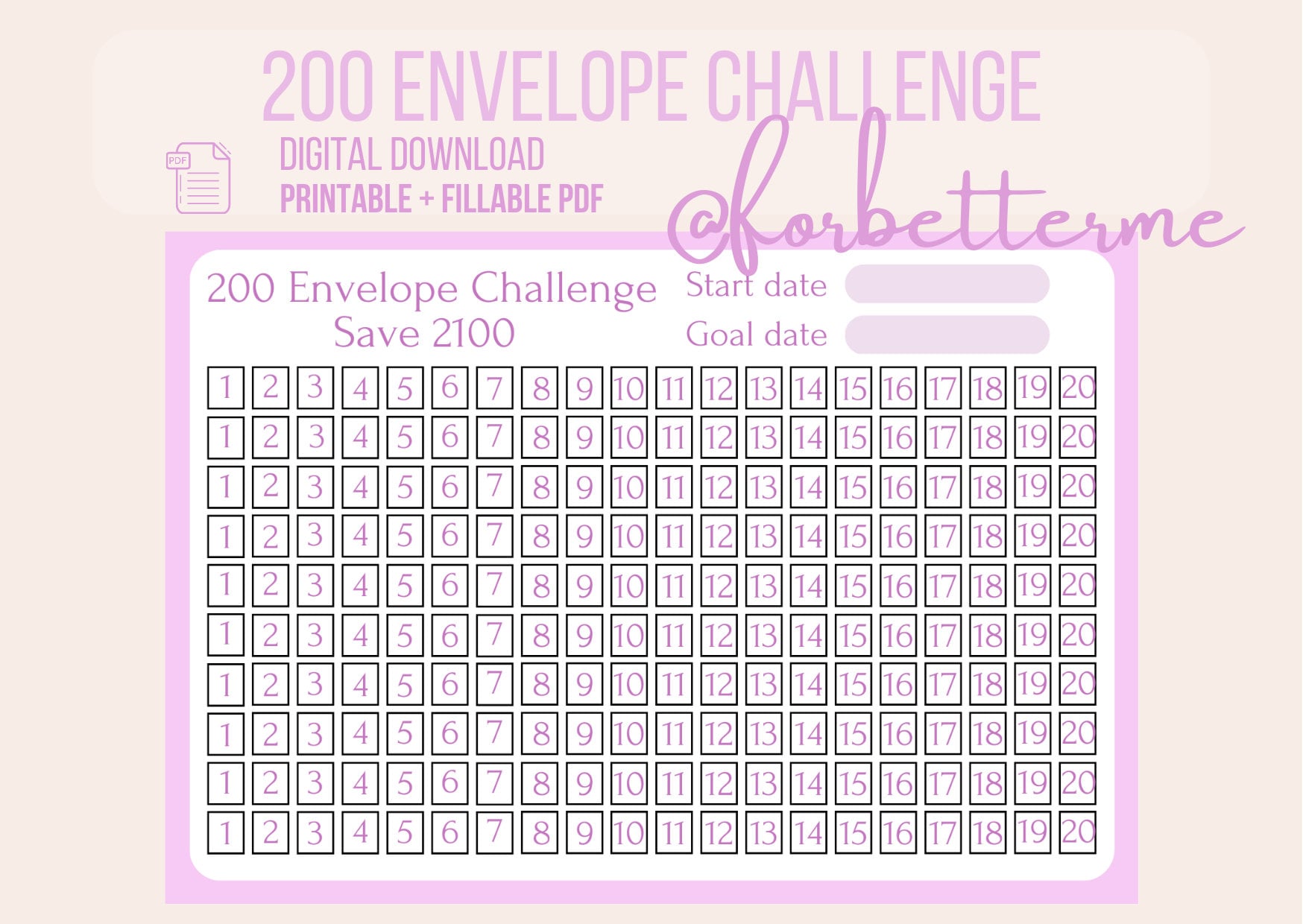 Free 200 Envelope Challenge: How To Save 10,000 In Months, 59% OFF