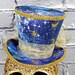 Moon and Stars Mini Top Hat Mad Hatter Hat Metallic Hat - Etsy