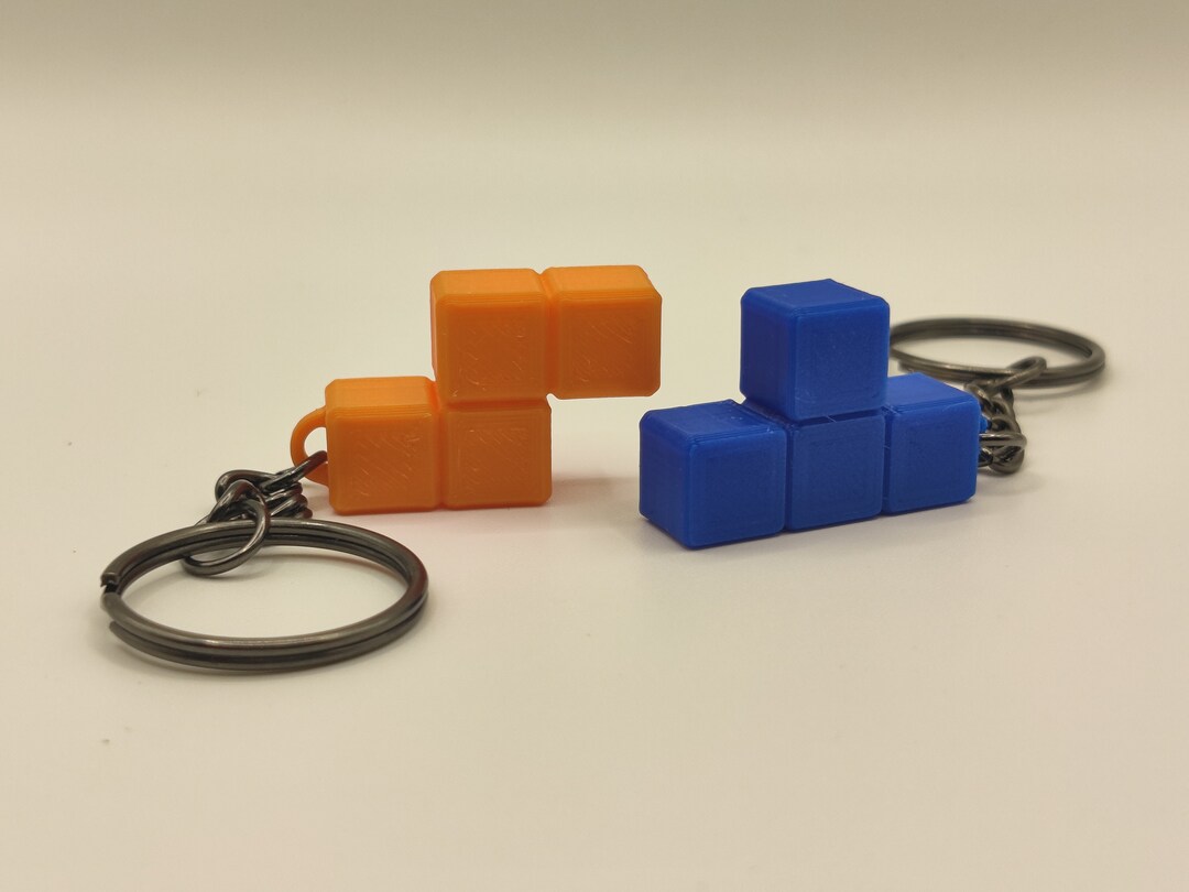 2x Tetris Style Keychain Set Multiple Colors to Choose - Etsy