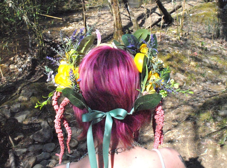 Demeter's Bloom Fairy Crown, Flower Crown, Goddess Crown - Etsy