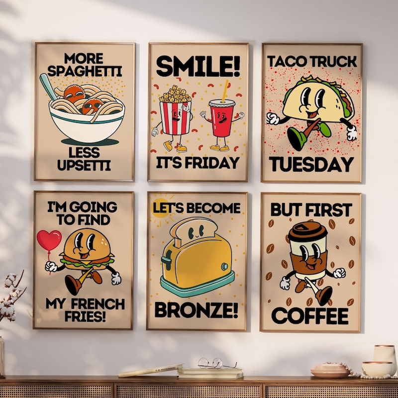 Retro Kitchen Poster - Etsy