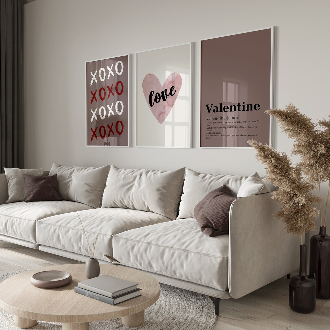 Valentines Gallery Wall Art Set of 55 Prints, Retro Valentines Day ...