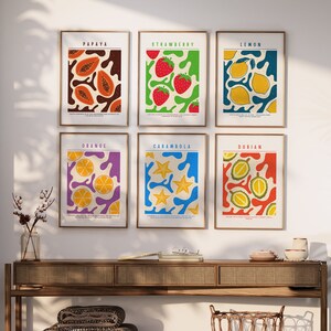 200 Fruit Poster, Fruit Market Kitchen Wall Decor, Fruit-inspired ...