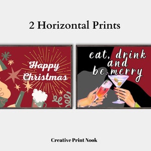 50 Funny Christmas Poster Prints, Modern Christmas Decor for Farmhouse ...