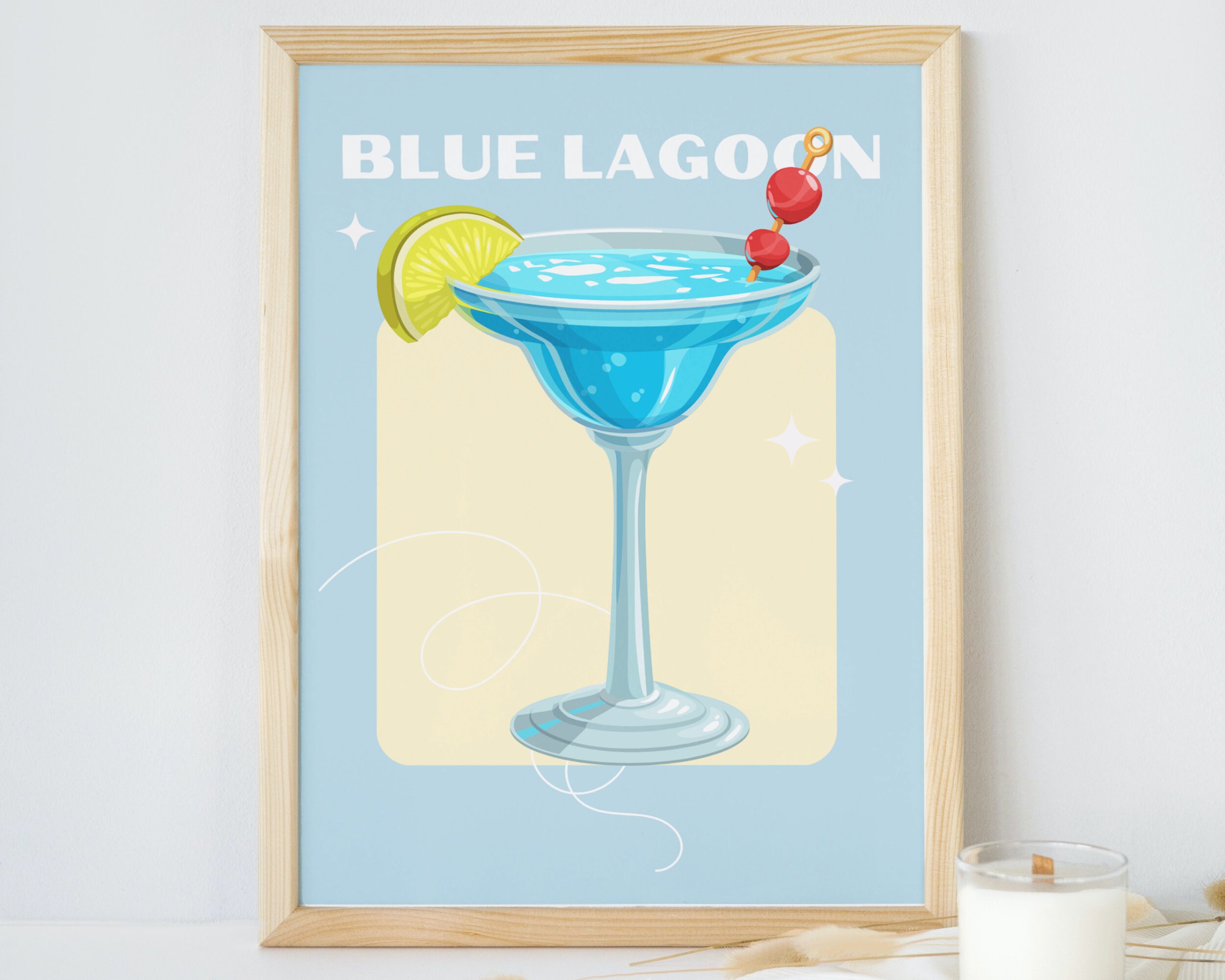Cocktail Bar Poster Set of 6, Bar Printable Art, Retro Cocktail Posters ...