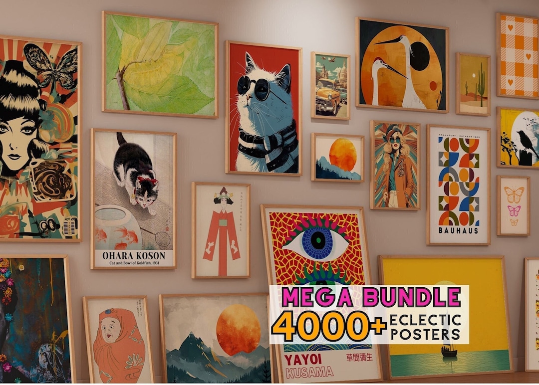 Gallery Wall Art Set of 4000+ Digital Prints, Infuse Modern Style With ...