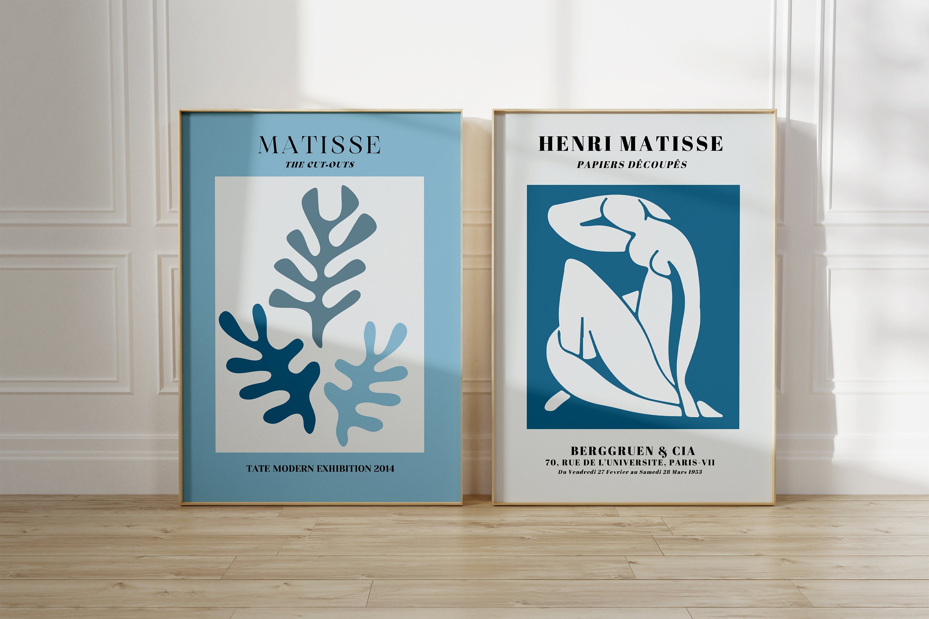 Henri Matisse Poster Set of 3 Blue Wall Art for Living Room - Etsy