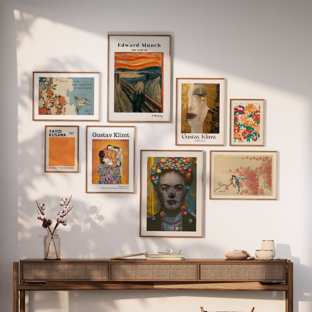 Museum Poster Set of 8, Famous Artist Paintings, Frida Kahlo Poster ...