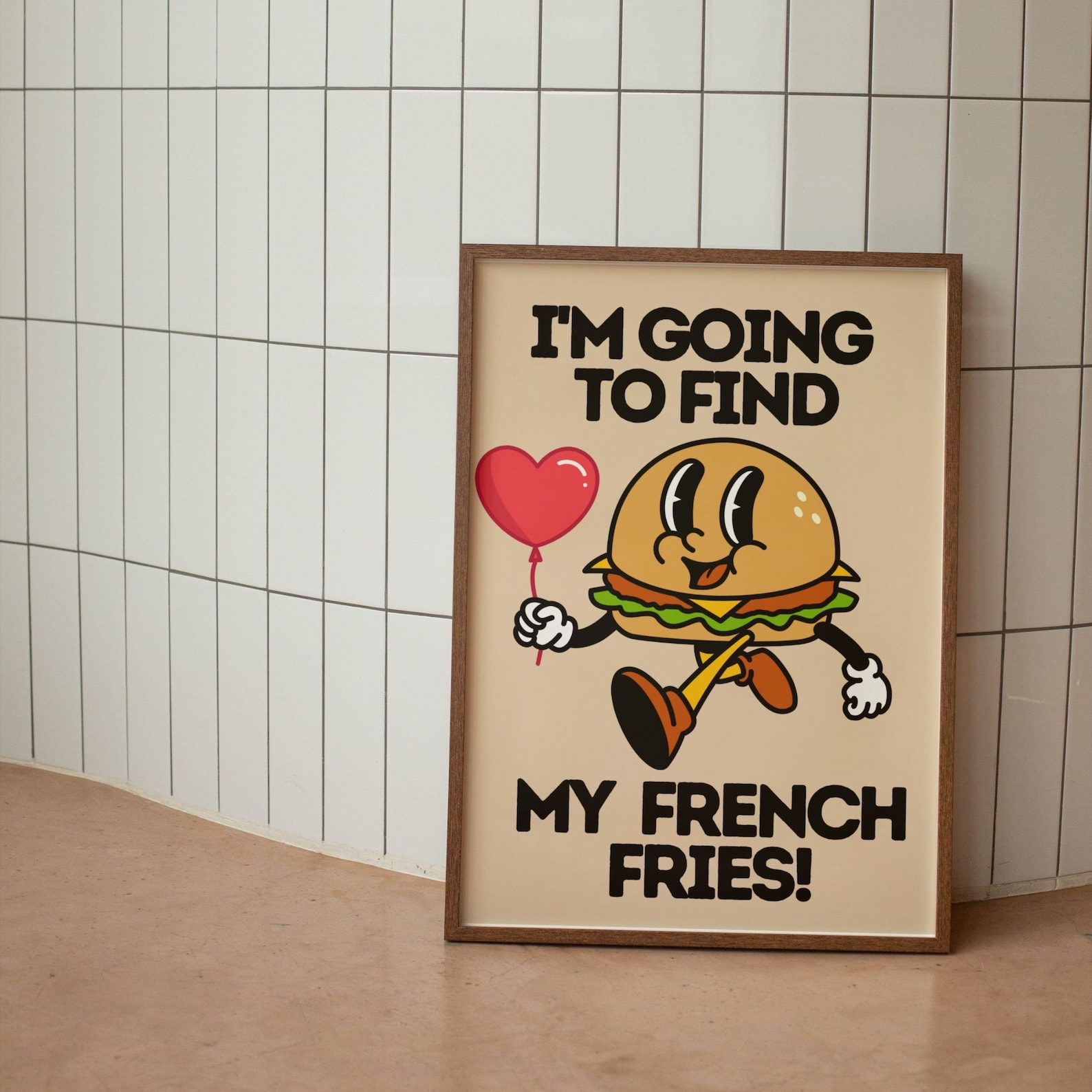 Set of 6 Retro Kitchen Wall Art, Funny Kitchen Food Wall Poster ...