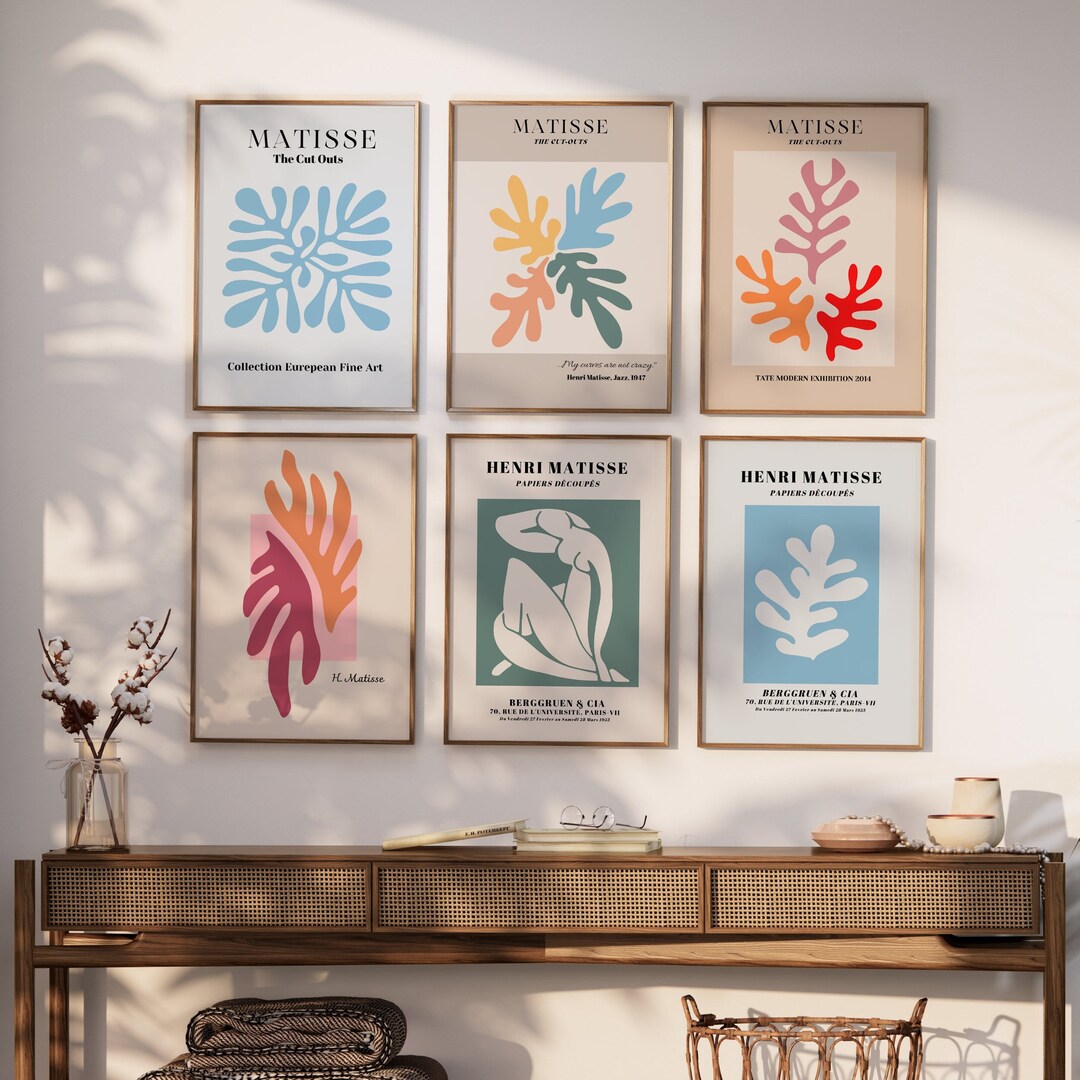 Henri Matisse Exhibition Poster Set of 6, Vintage Henri Matisse ...