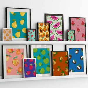 200 Fruit Poster, Fruit Market Kitchen Wall Decor, Fruit-inspired ...