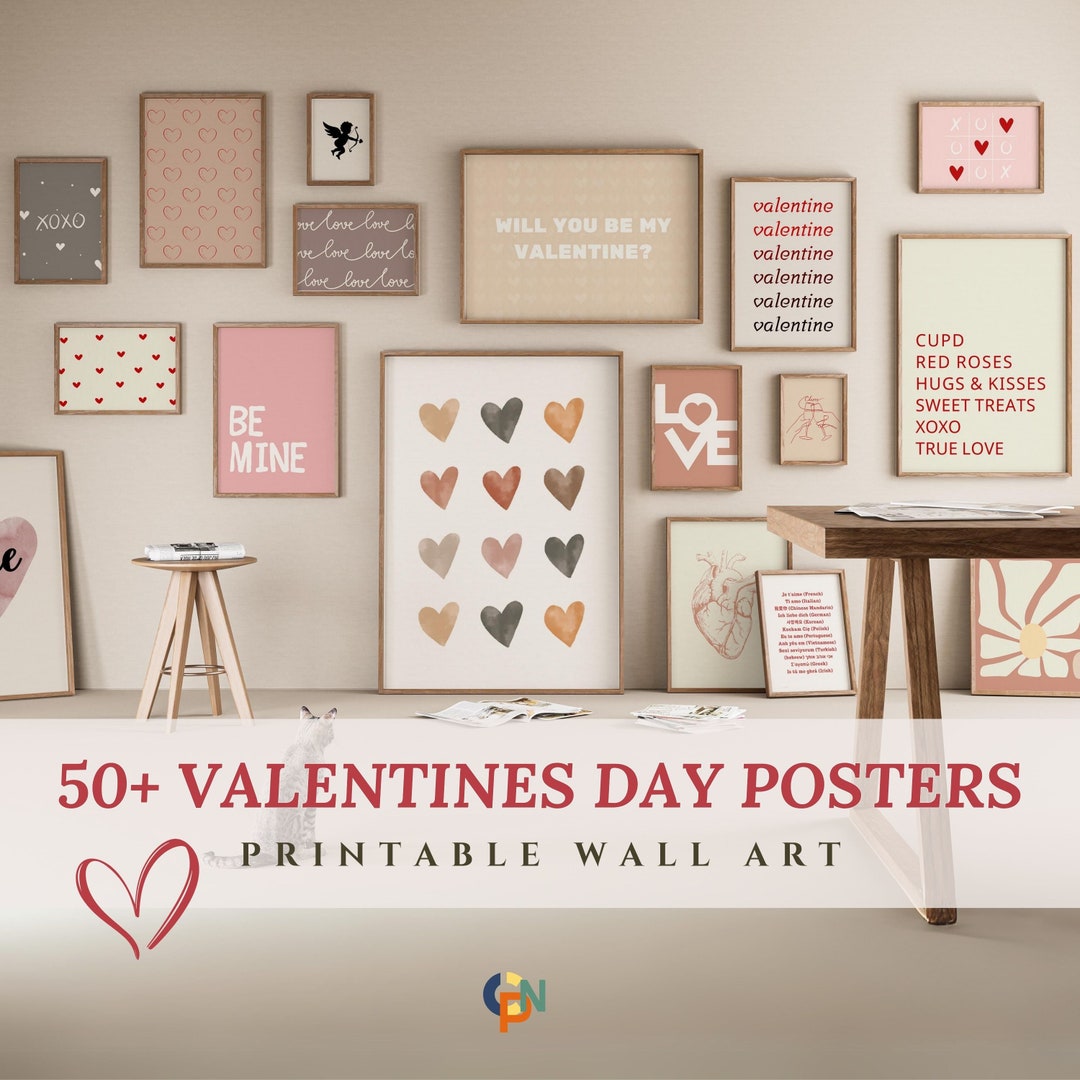 Love Gallery 55 Prints, Valentines Day Posters, Valentines Day ...