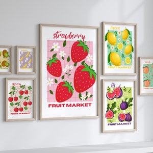 200 Fruit Poster, Fruit Market Kitchen Wall Decor, Fruit-inspired ...