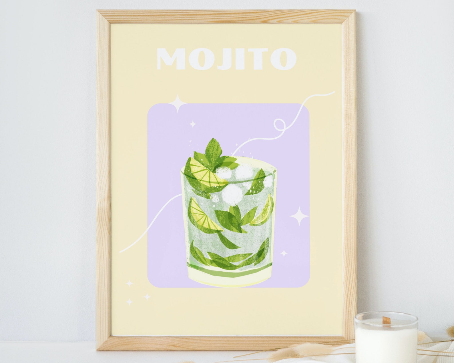 Cocktail Bar Poster Set of 6 Bar Printable Art Retro - Etsy