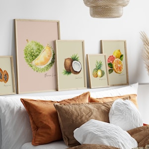 200 Fruit Poster, Fruit Market Kitchen Wall Decor, Fruit-inspired ...