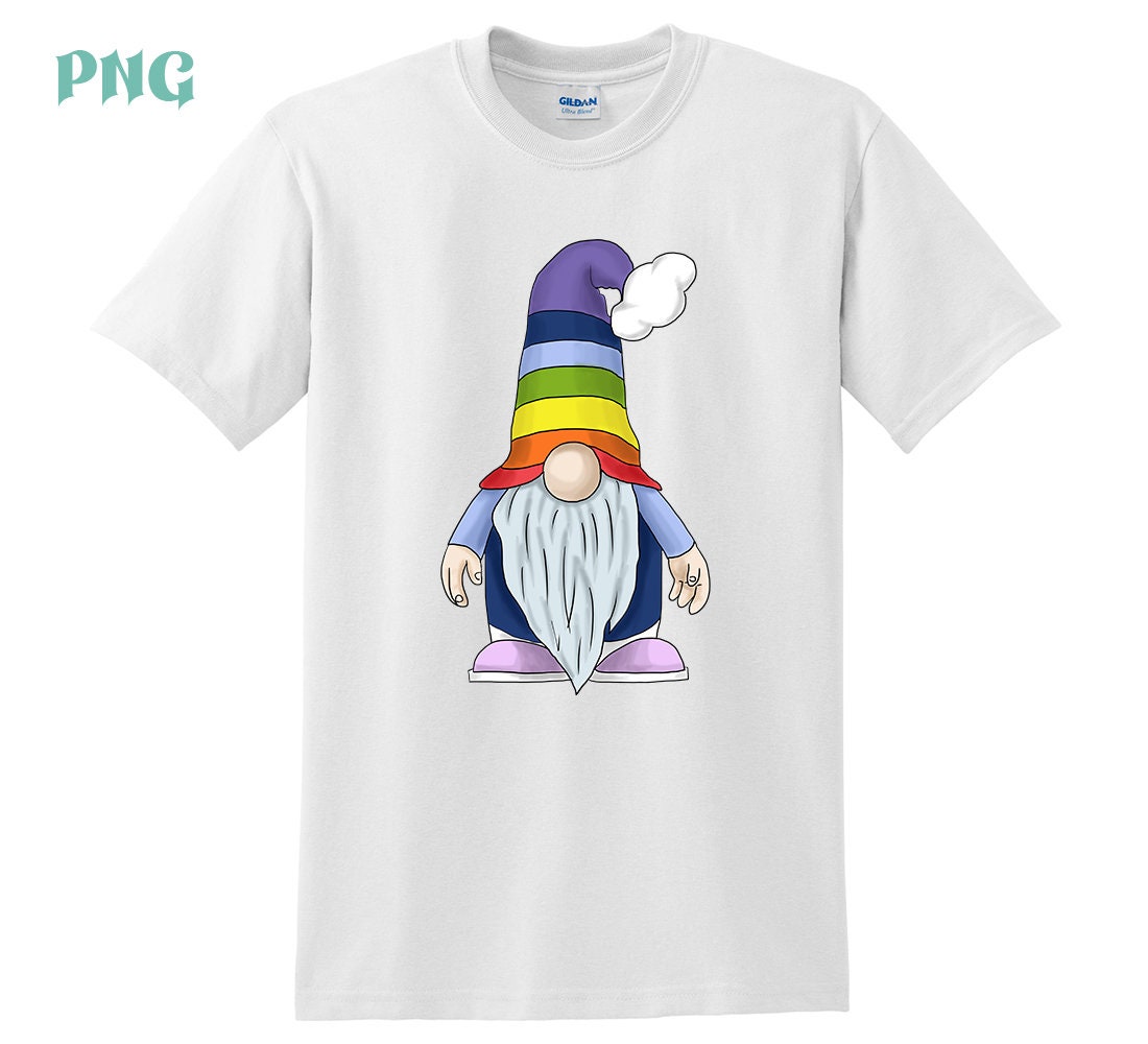 Rainbow Gnome Clipart Png Graphic , Rainbow Gnome Clipart PNG, Hand ...