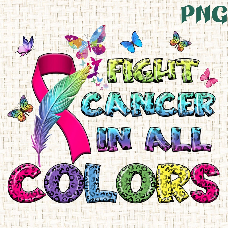 Cancer in All Colors Svg - Etsy