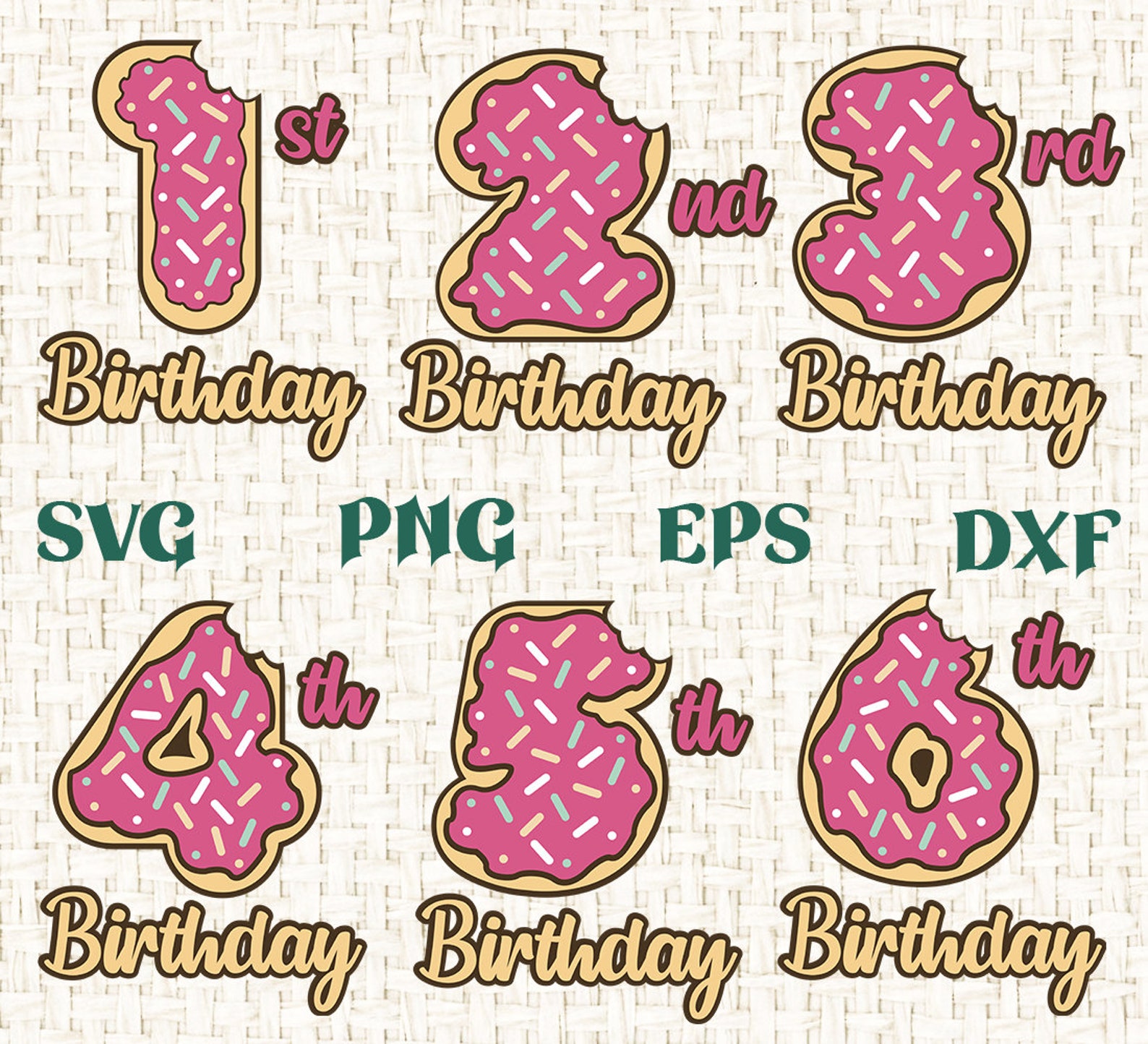 Donut SVG, Donuts Birthday Svg, Numbers Birthday Donut Svg, Donuts ...