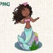 Cute African Mermaid Clipart PNG, Black Mermaid Clip Art, Little ...