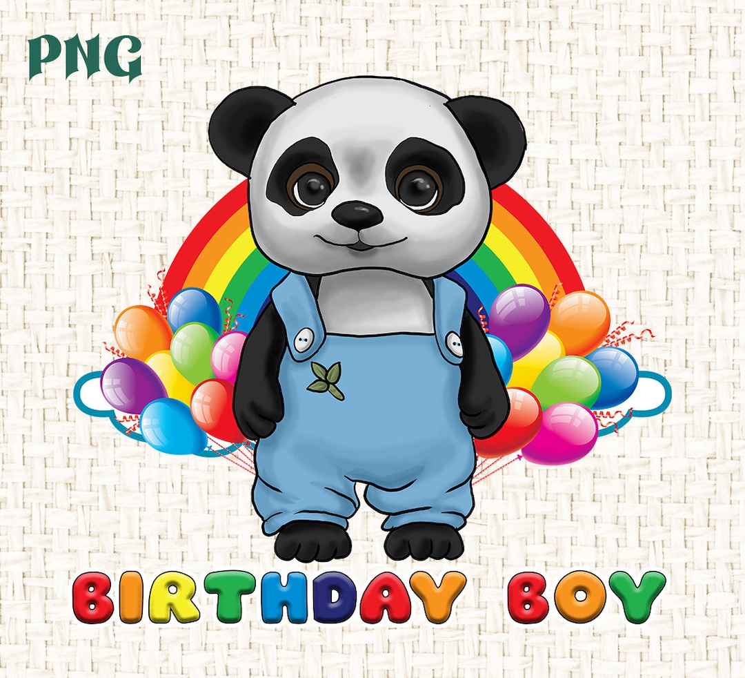 Birthday Boy PNG, Baby Panda Png, Cute Panda Png, Panda Boy PNG ...