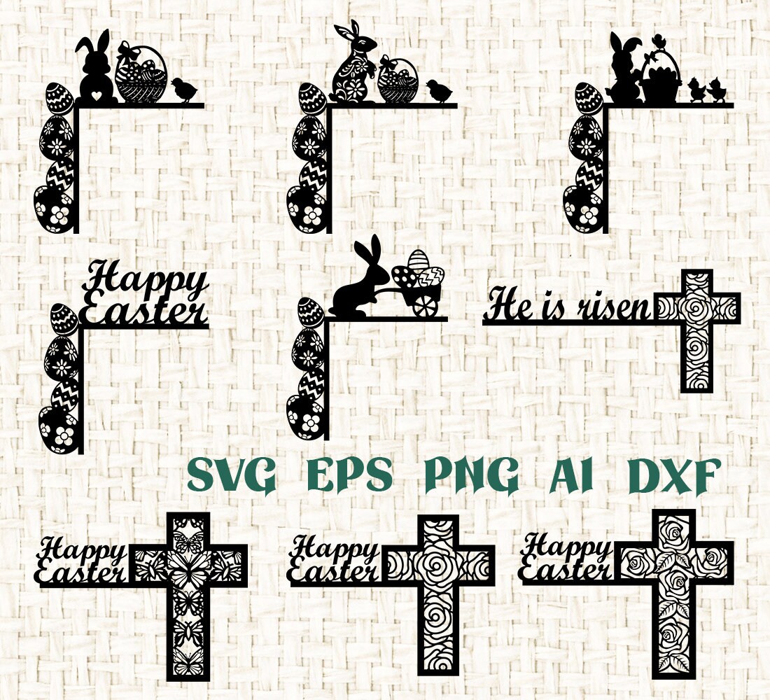 Corners on the Door Easter, Svg, Frames Easter Decor ,eps, Svg, Png ...