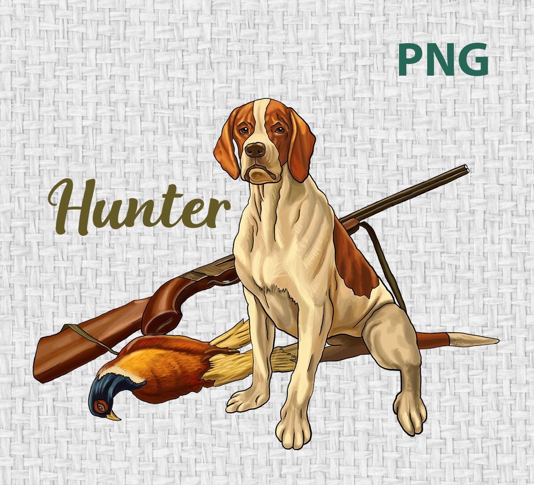 Hunting Dog PNG, Hunting PNG, Pheasant Hunting PNG, Hunter, Sublimation ...