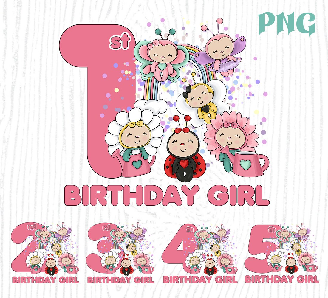 Cute Bugs Birthday Girl PNG, Baby Bugs Birthday Girl, Birthday Numbers ...