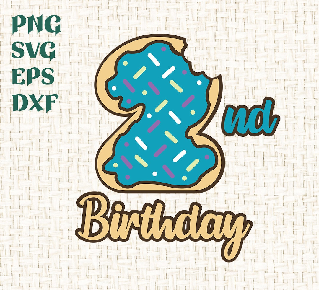 Donut SVG, Donuts Birthday Svg, 2nd Birthday Donut Svg, Two Donuts ...