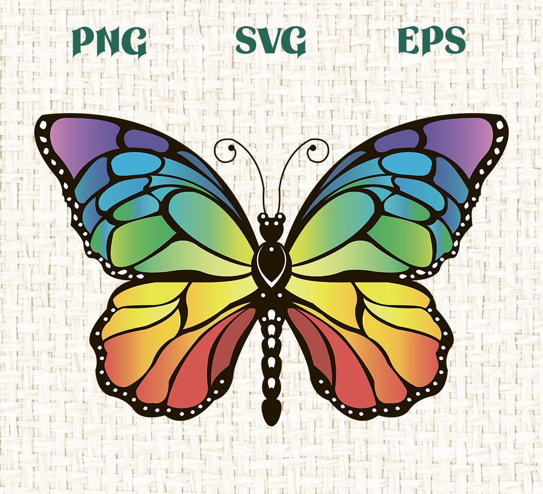 Rainbow Butterfly Png