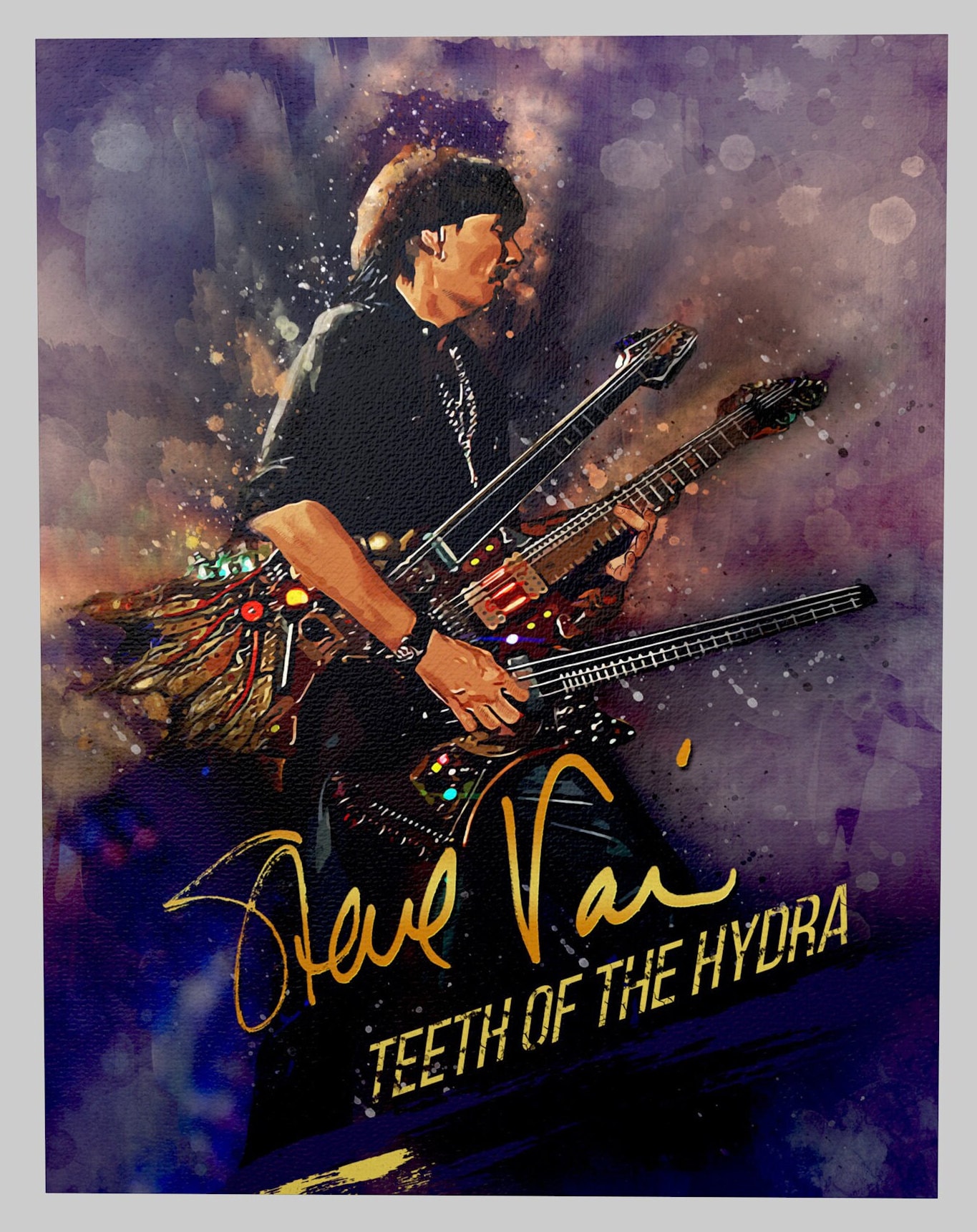 Behold the Epic 'hydra' Guitar of Steve Vai in a Stunning Art Canvas k ...