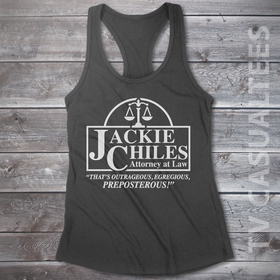 Jackie Chiles Attorney at Law Ladies Racerback Tank Top funny, Pop ...