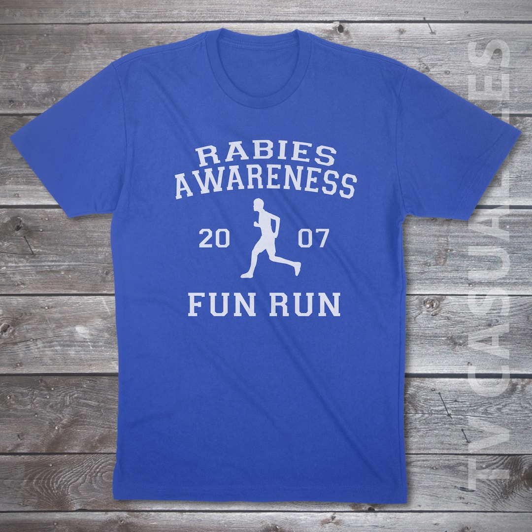 Rabies Awareness Fun Run Mens T-shirt or Tank Top -funny, Pop Culture ...