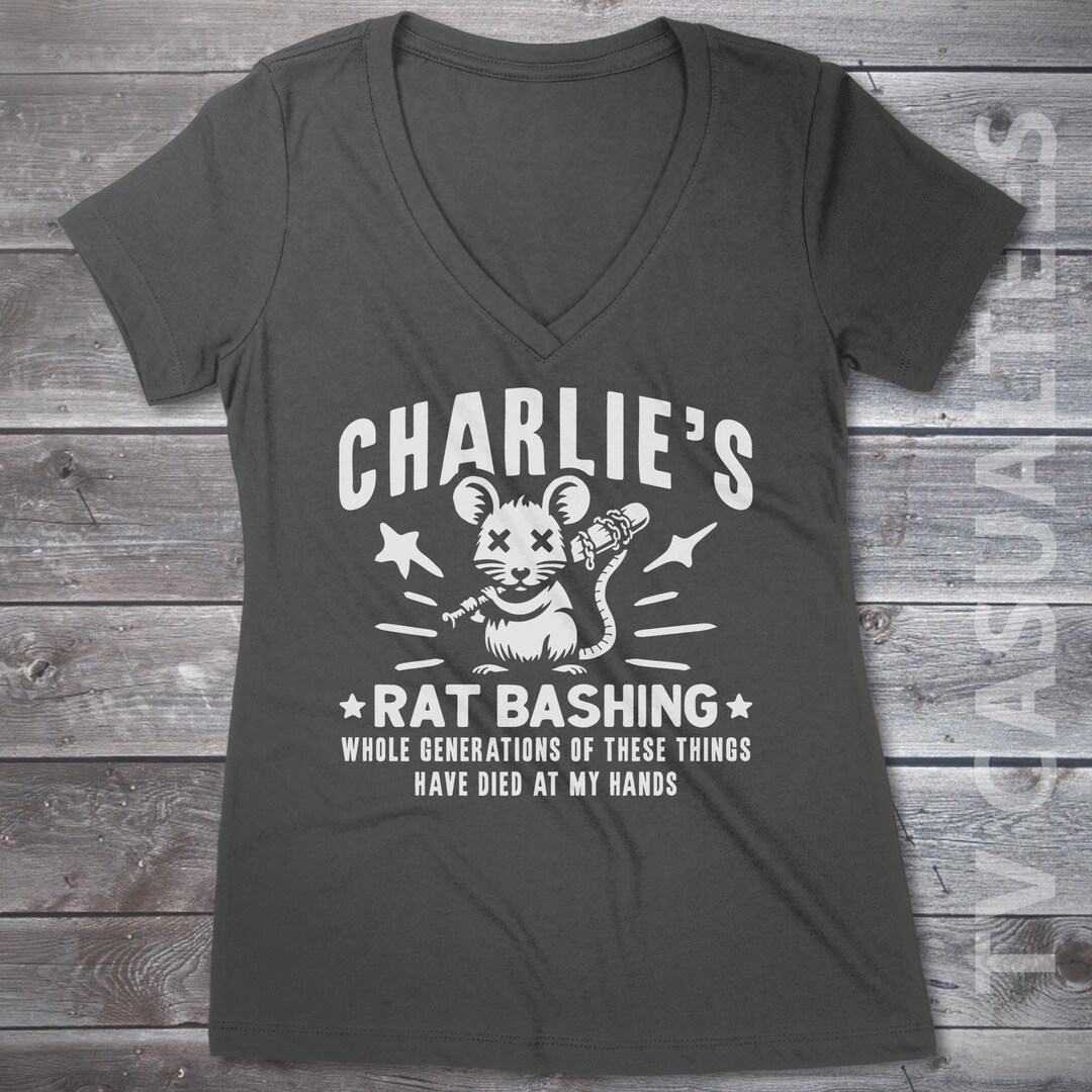 Charlie's Rat Bashing Ladies Crewneck or V-neck T-shirt - Etsy